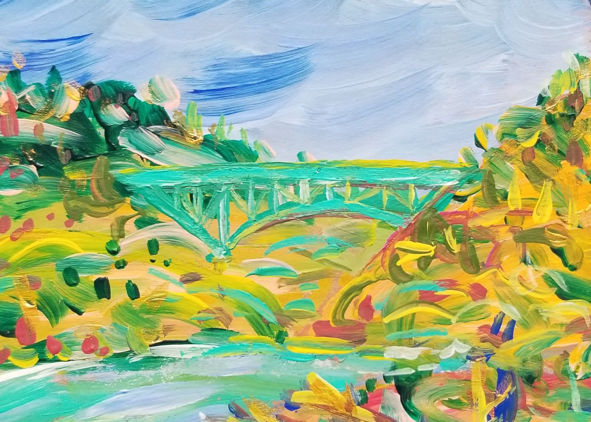 River Bridge Painting Tutorial – Elizabeth Adan
